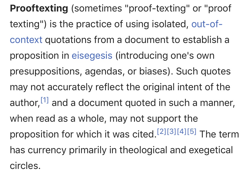 On proof texting – Wheat & Tares