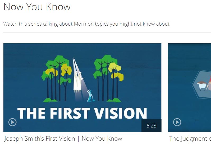 Church-Produced “Now You Know” Videos Explore Mormon Topics – Wheat & Tares