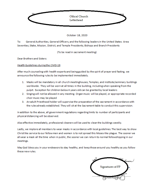 First Presidency Letter That Never Came – Wheat & Tares